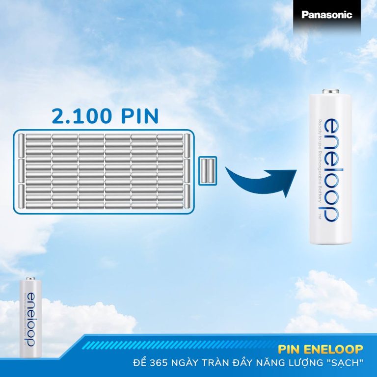 Pin Eneloop Panasonic AAA 800mAh Vỉ 2 Viên Chính Hãng - Pin Panasonic