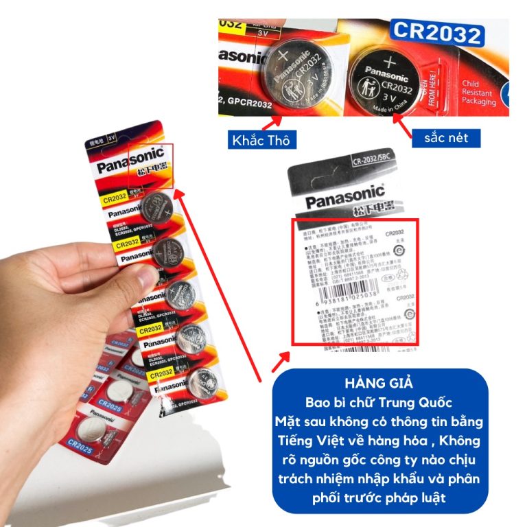 Pin CR2032 Panasonic Lithium 3V Vỉ 5 Viên Chính Hãng - Pin Panasonic ...