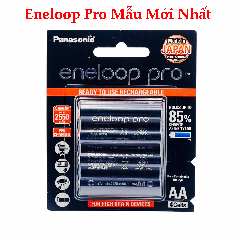 Pin Eneloop Pro 2550mAh Vỉ 4 Viên Chính Hãng - Pin Panasonic